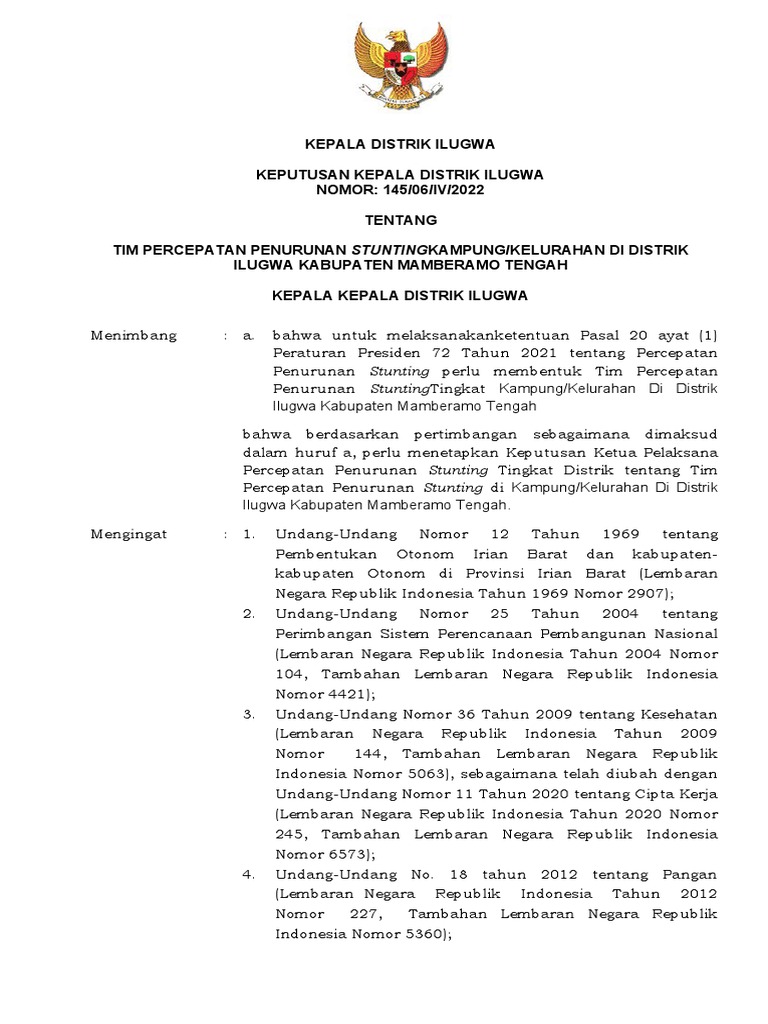 3 SK KOLEKTIF TPPS Distrik Ilugwa - 084306 | PDF | Griya & Taman