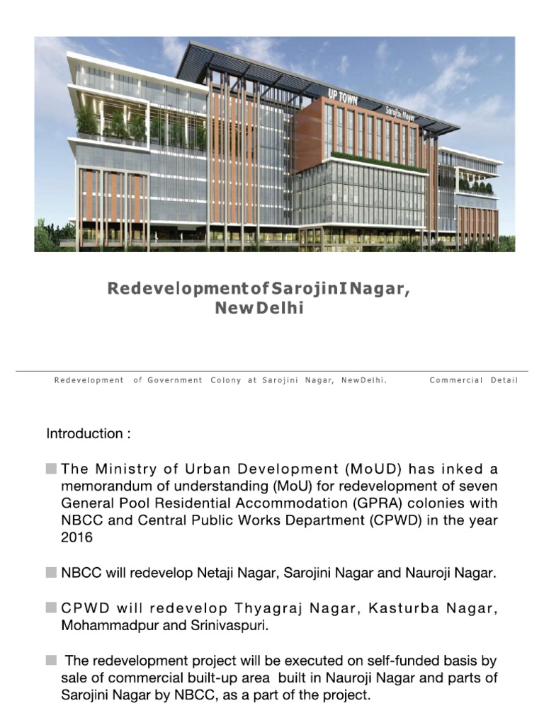 Sarojini Nagar Redevelopment | PDF