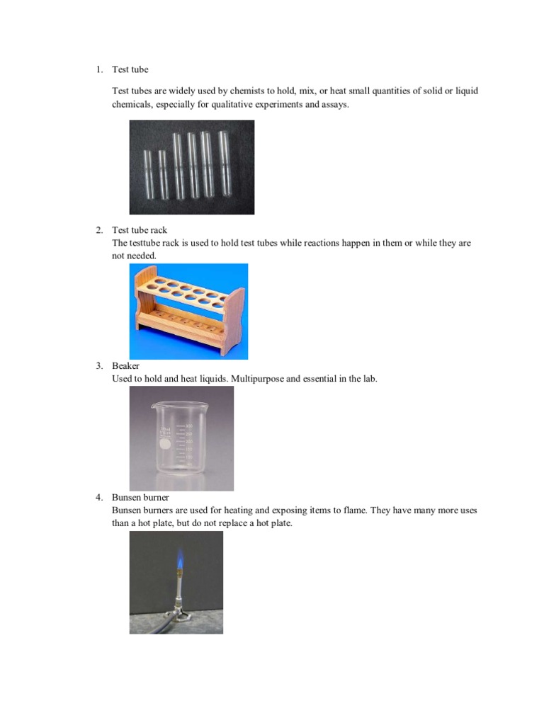 Lab Apparatus | PDF | Science & Mathematics