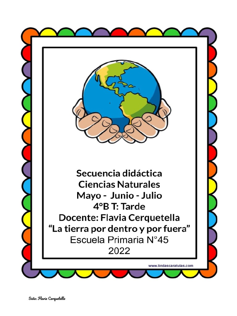 Secuencia Didáctica La Tierra Por Fuera y Por Dentro. 4° | PDF
