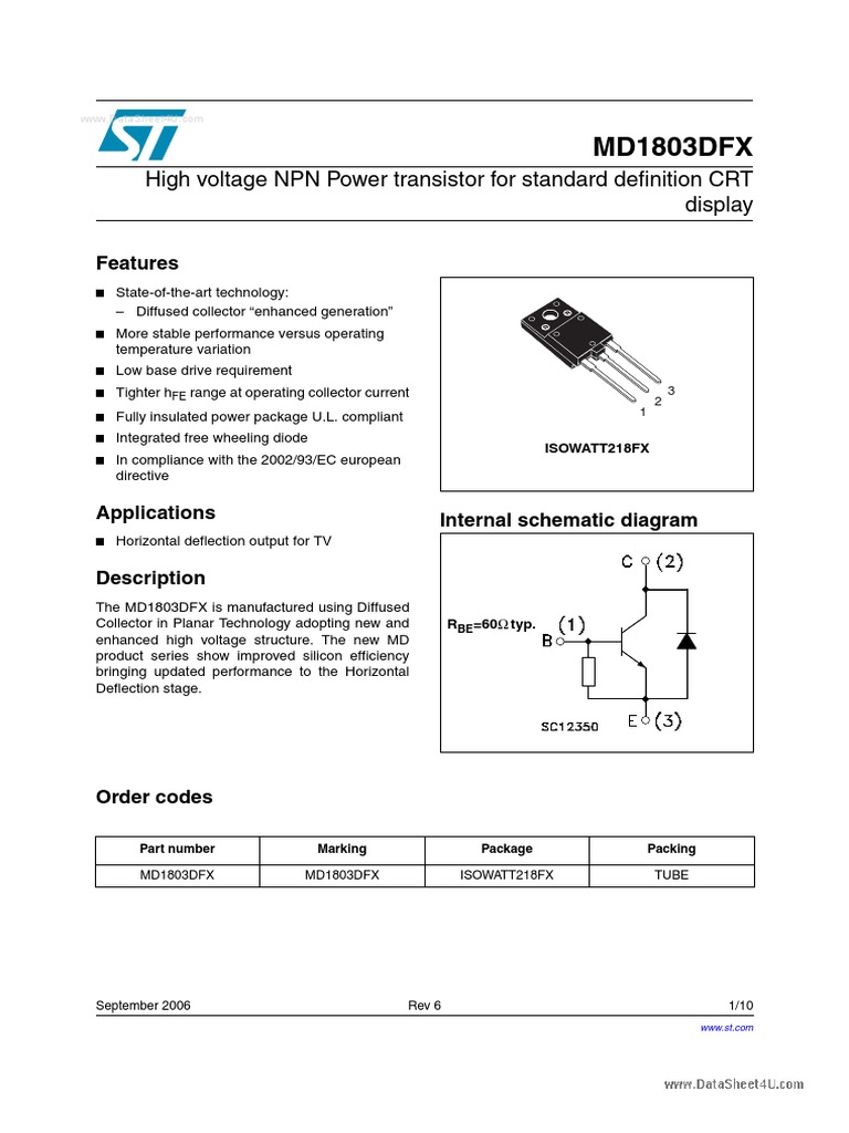 1803 Data | PDF | Bipolar Junction Transistor | Electrical Engineering