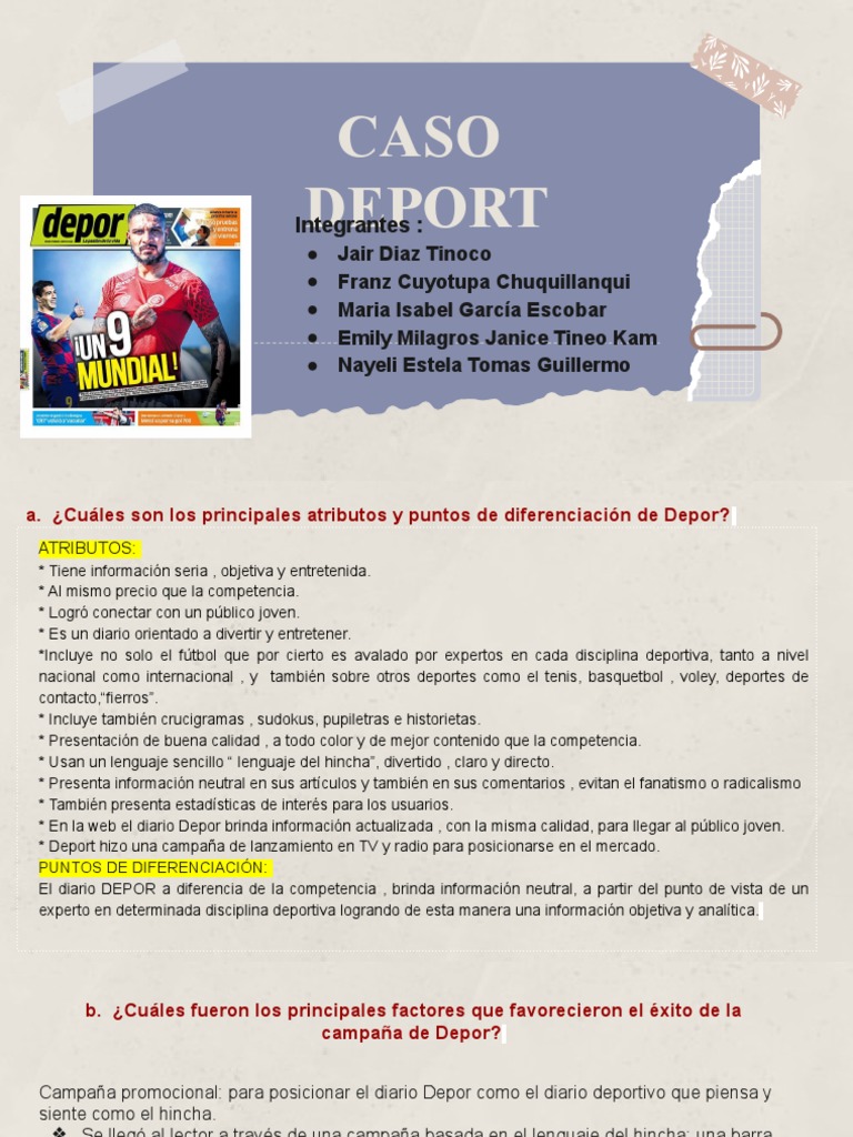 Atributos y Éxito del Diario Depor | PDF