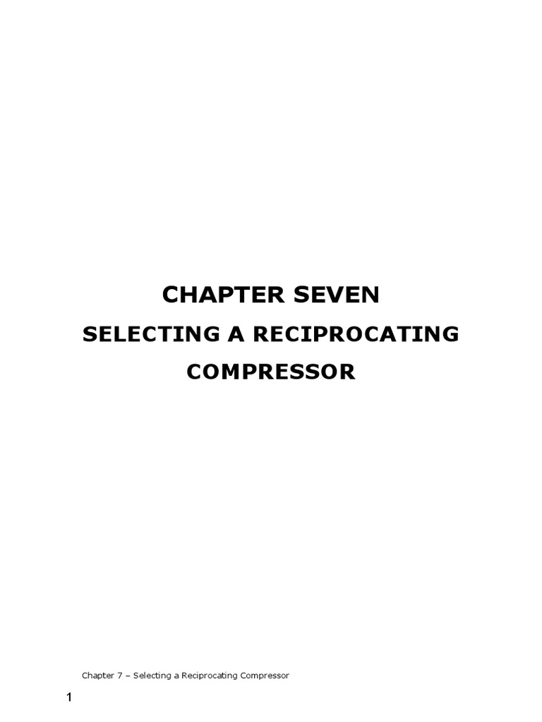 Compressors Course-Chapter 7 | PDF | Technology & Engineering
