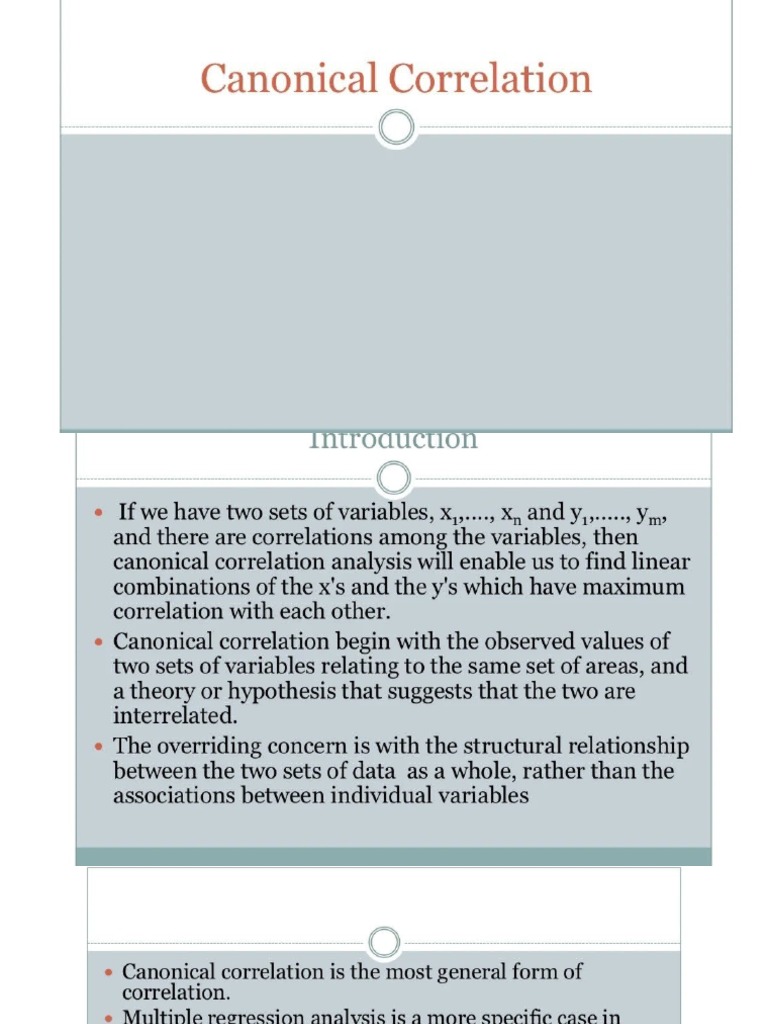 Canonical Correlation Analysis | PDF