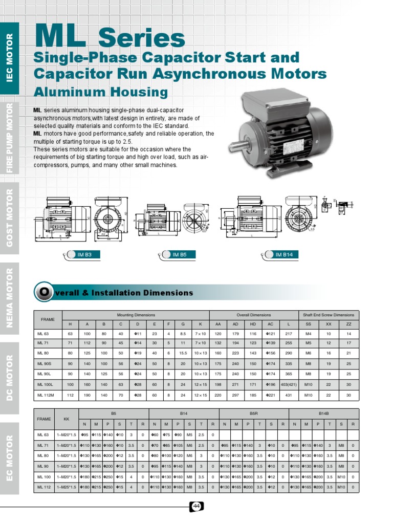Single Phase Induction Motor - Specs (For Assignment) | PDF