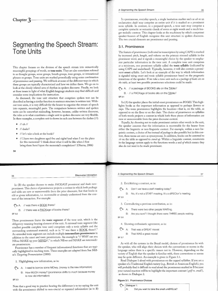 Discourse Intonation - Lucy Pickering (Units 3 & 4) | PDF