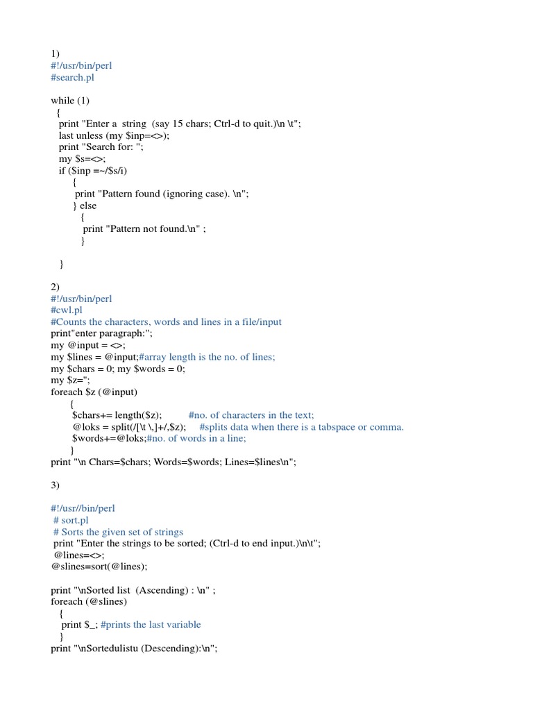 Simplified Perl Programmes (Maybe) . | PDF | Control Flow | String (Computer Science)