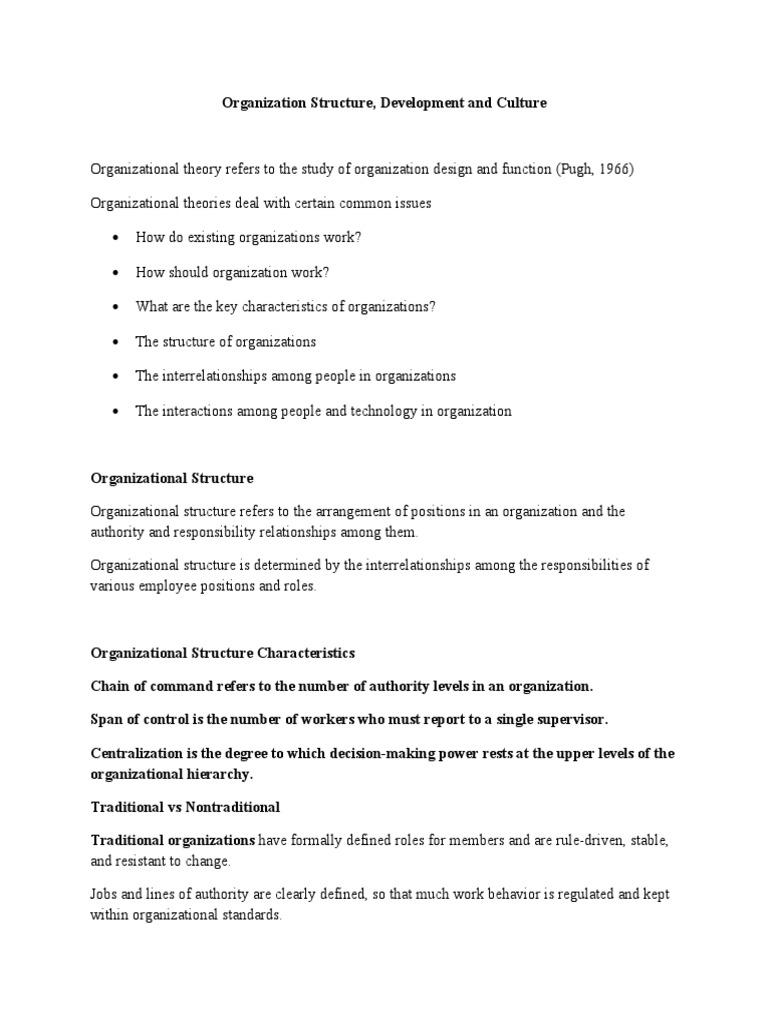 Organization Structure and Change | PDF