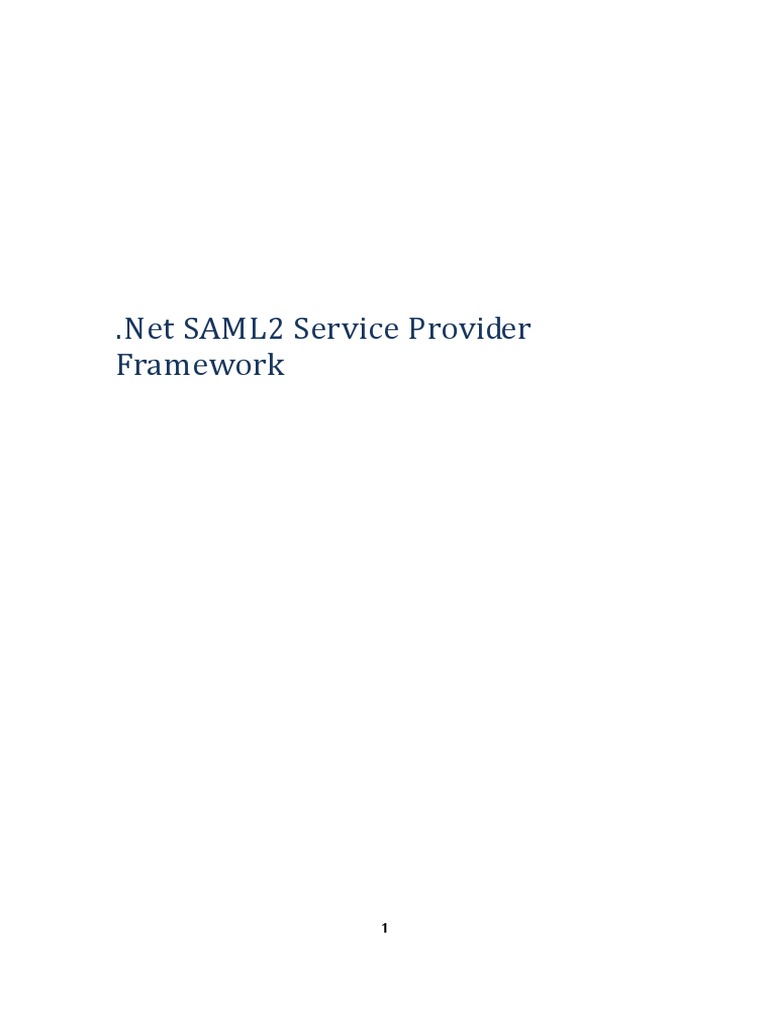 Net SAML2 Service Provider Framework | PDF | Http Cookie | Web Server