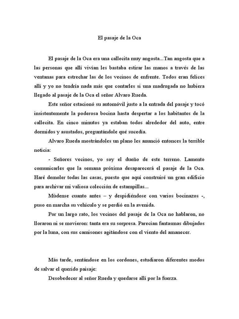 El Pasaje de La Oca | PDF