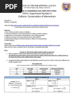 Collision Lab - Conservation of Momentum (Newton's 3rd Law) | PDF ...