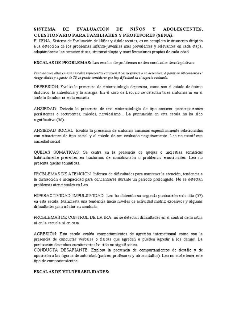 Plantilla Informe Sena Familia Primaria | PDF | Ansiedad | Depresión (estado de ánimo)