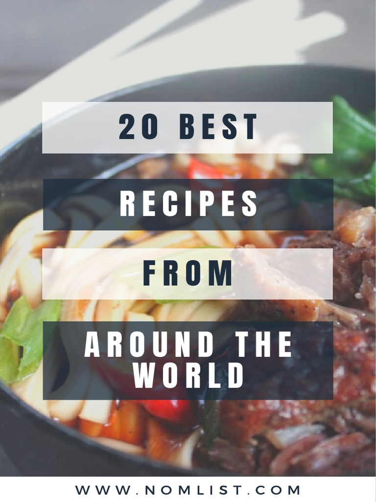 Cookbook - 20 Best Recipes From Around The World | PDF