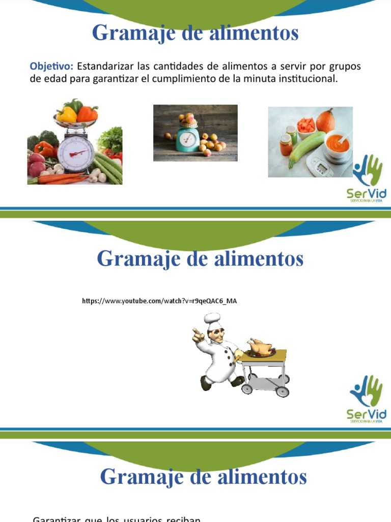 Gramaje Alimentos | PDF