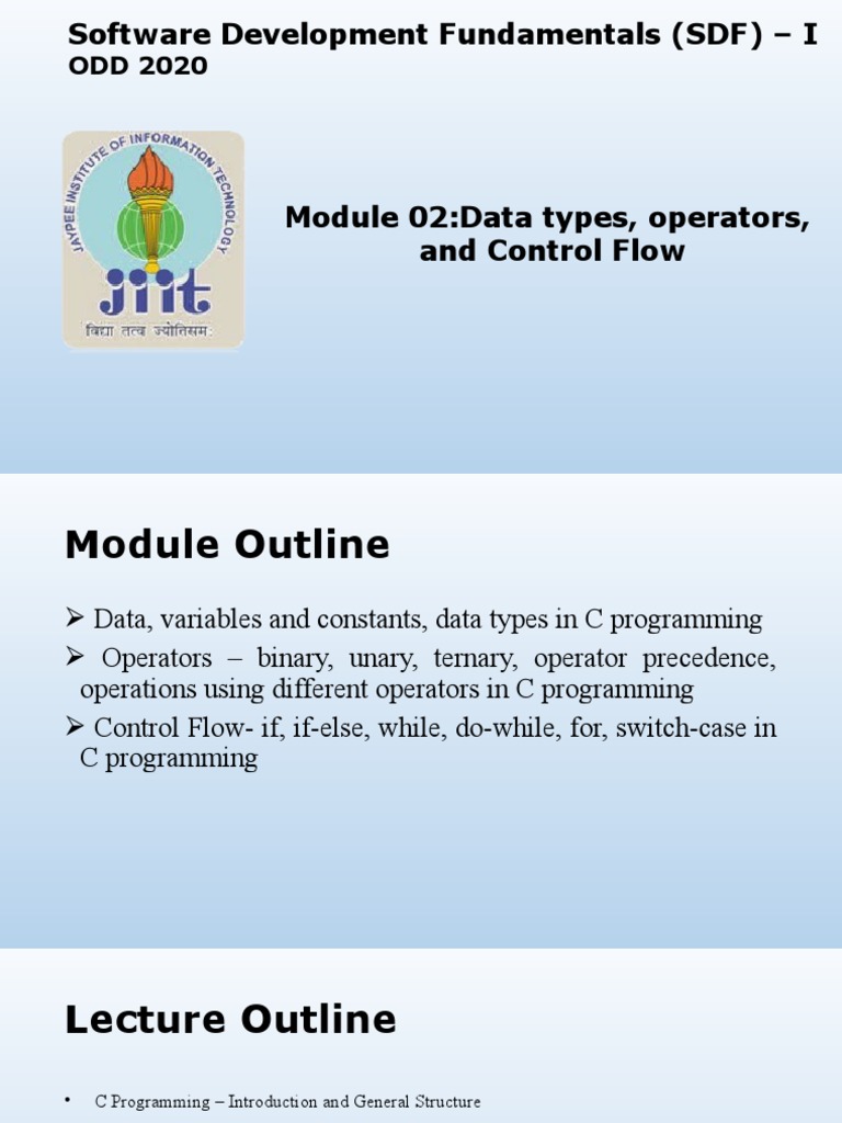SDF I - Lecture 4 Variables Keywords Datatypes | PDF | Integer (Computer Science) | Variable ...