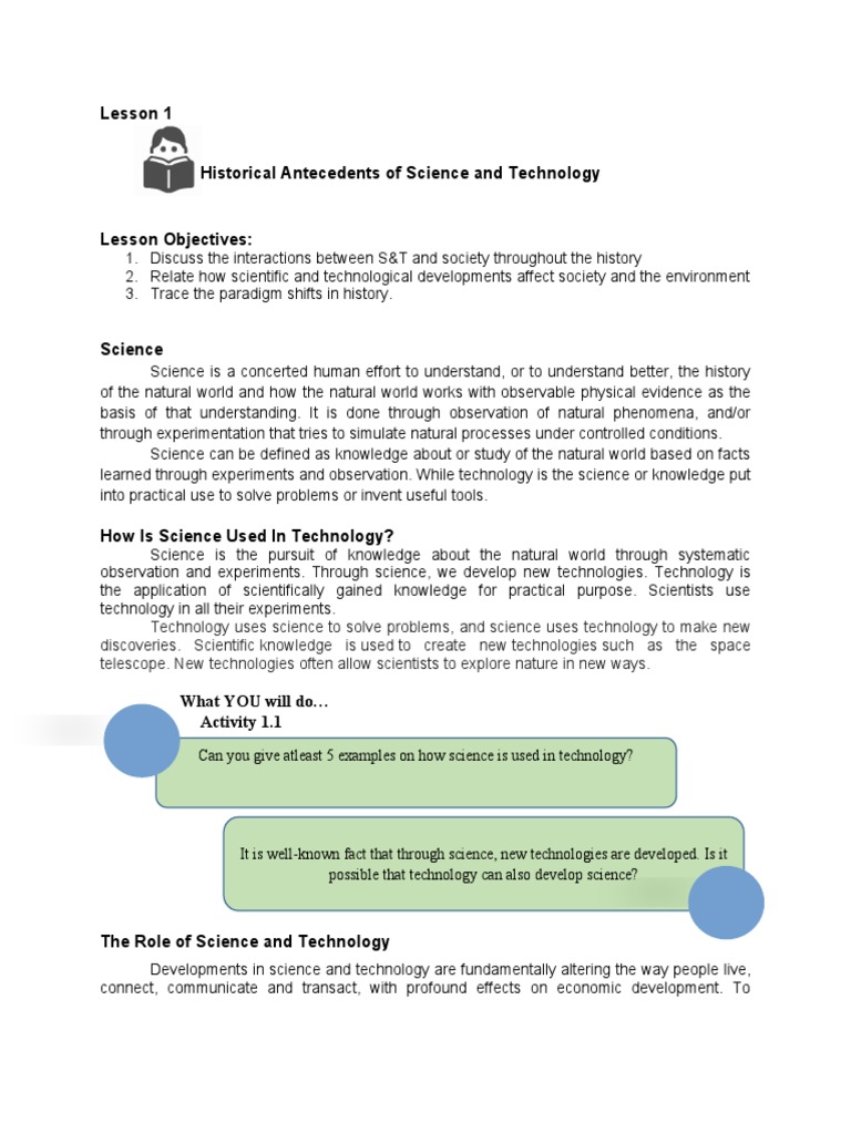 Module 1 STS | PDF | Science | Ancient Greece