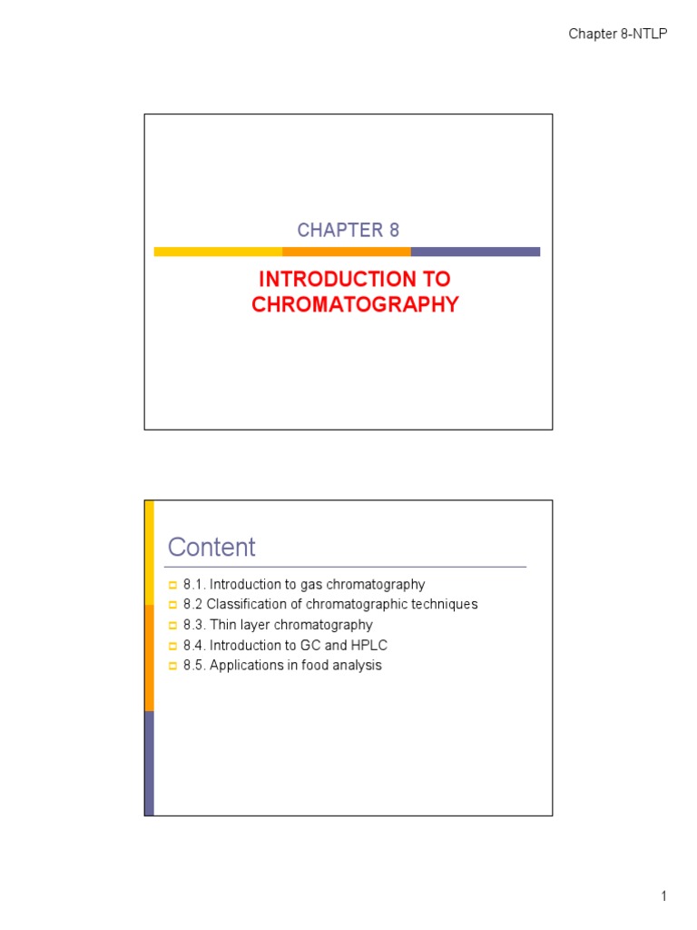 Introduction to Chromatographic Techniques | PDF | Chromatography ...