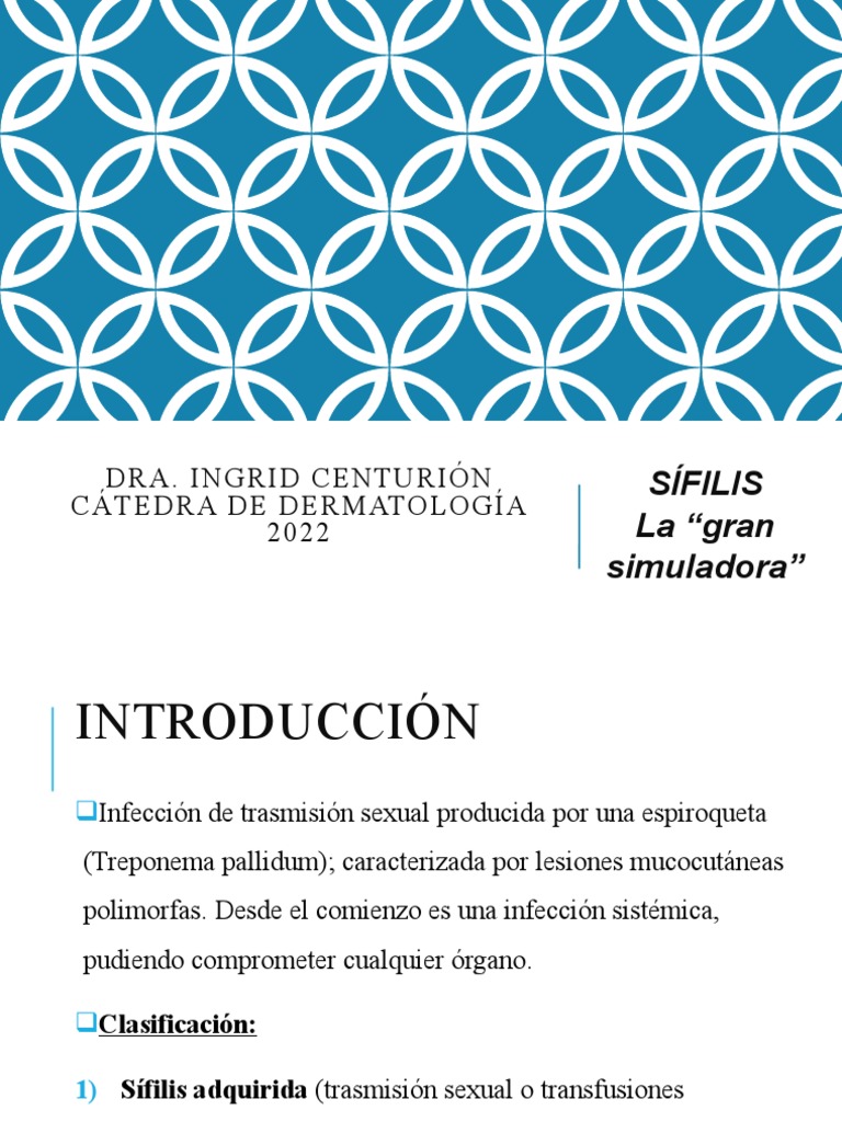 Sífilis: Clasificación y Manifestaciones | PDF | Enfermedades y ...