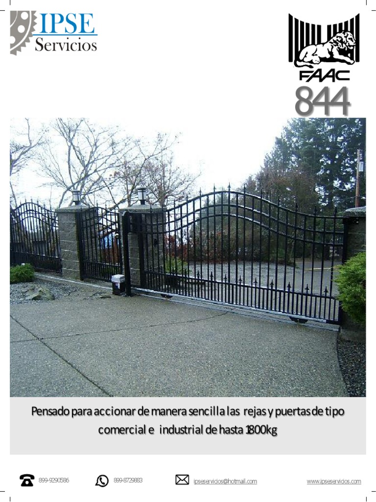 Ficha Tecnica Faac 844 | PDF