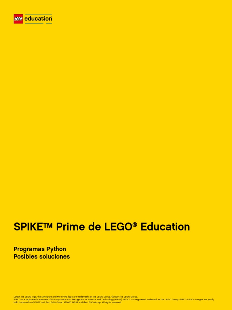 ES ES SPIKE Prime Python Programs | PDF | Lego | Product Introductions