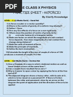 9TH - Icse - Physics - Worksheet - Upthrust in Fluids, Archimedes ...