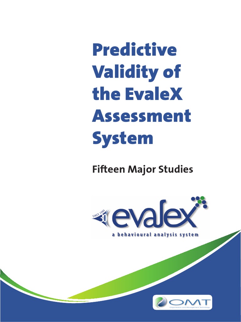 EvaleX Predictive Validity Brochure | PDF | Mann–Whitney U Test | Science