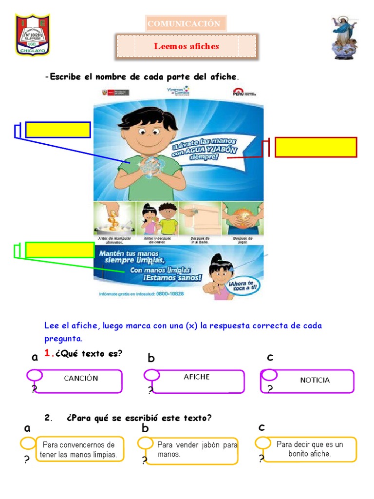 D3 A2 FICHA Leemos Un Afiche | PDF