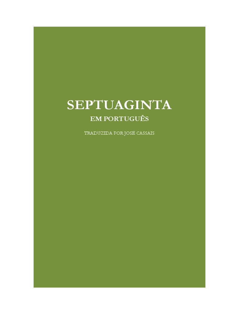 Tradução da Septuaginta em Português | PDF | Abraão | Septuaginta