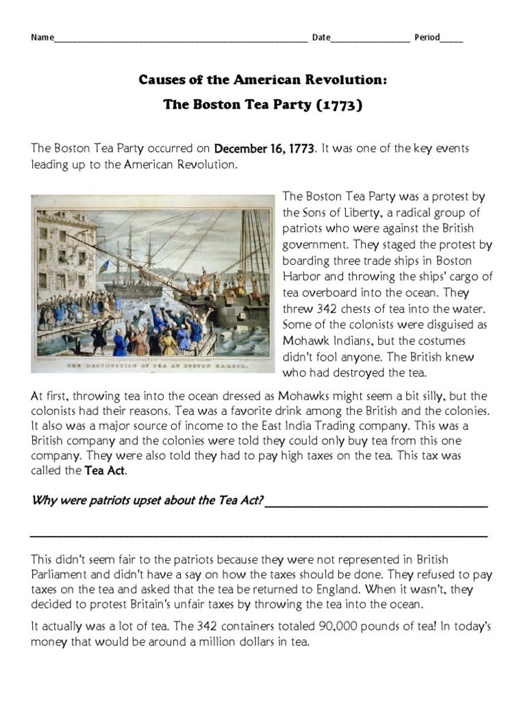 Boston Tea Party | PDF | North America | United Kingdom–United States ...