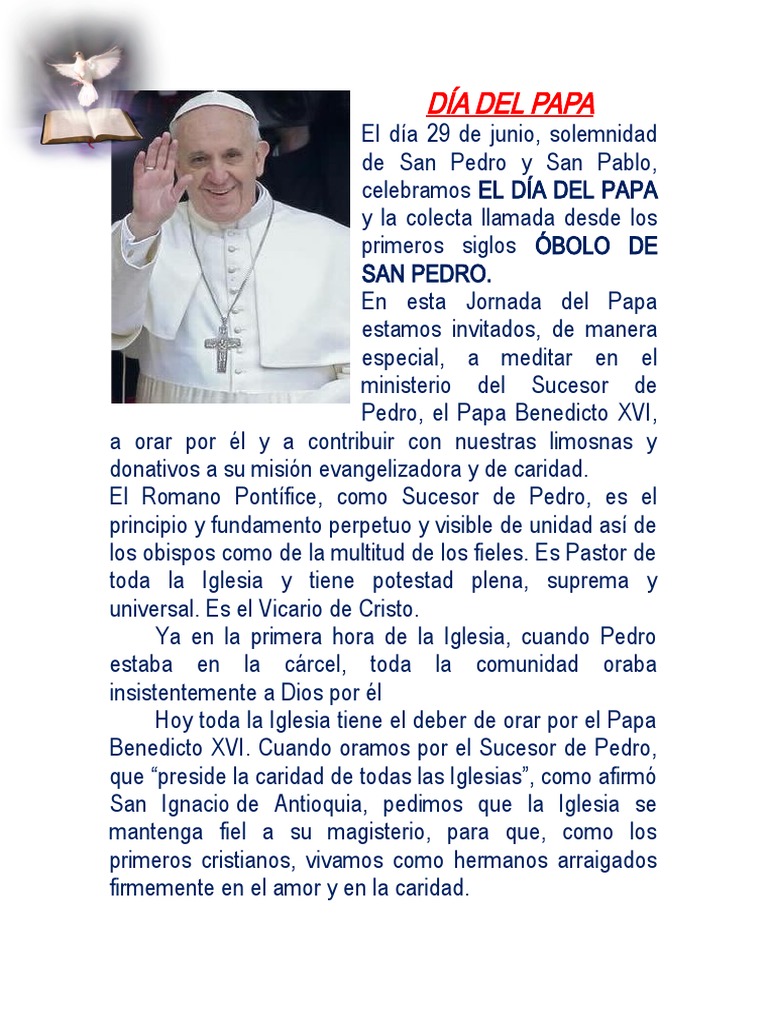 Día Del Papa | PDF | Papa | Papa Francisco