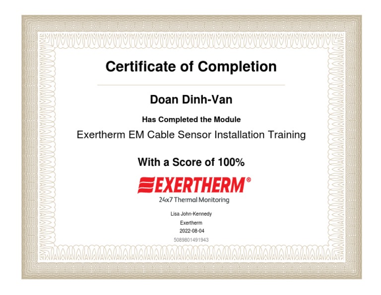Exertherm EM Cable Sensor Installation Training | PDF