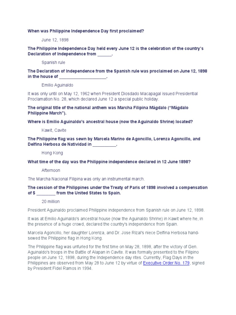 Philippine Independence Day | PDF | Asia | Independence