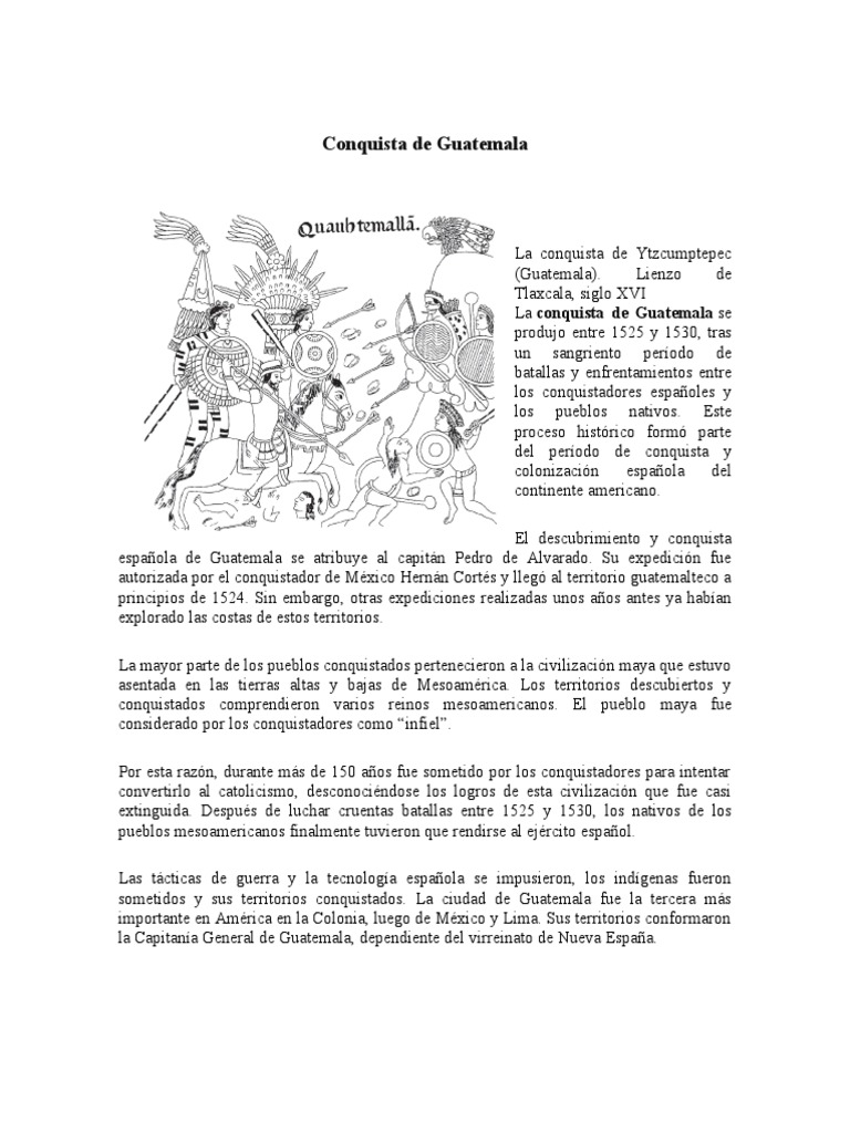 Conquista de Guatemala | PDF | Hernán Cortés | Guatemala Conquista de Guatemala | PDF | Hernán Cortés | Guatemala