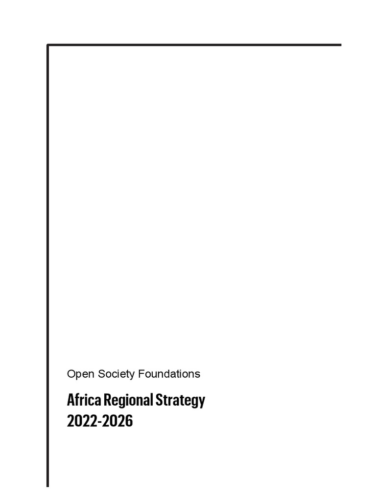 OSF Africa Strategy English | PDF | Governance | Open Society Foundations