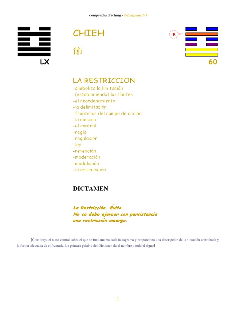 Hexagram A 60 | PDF | Yin y yang