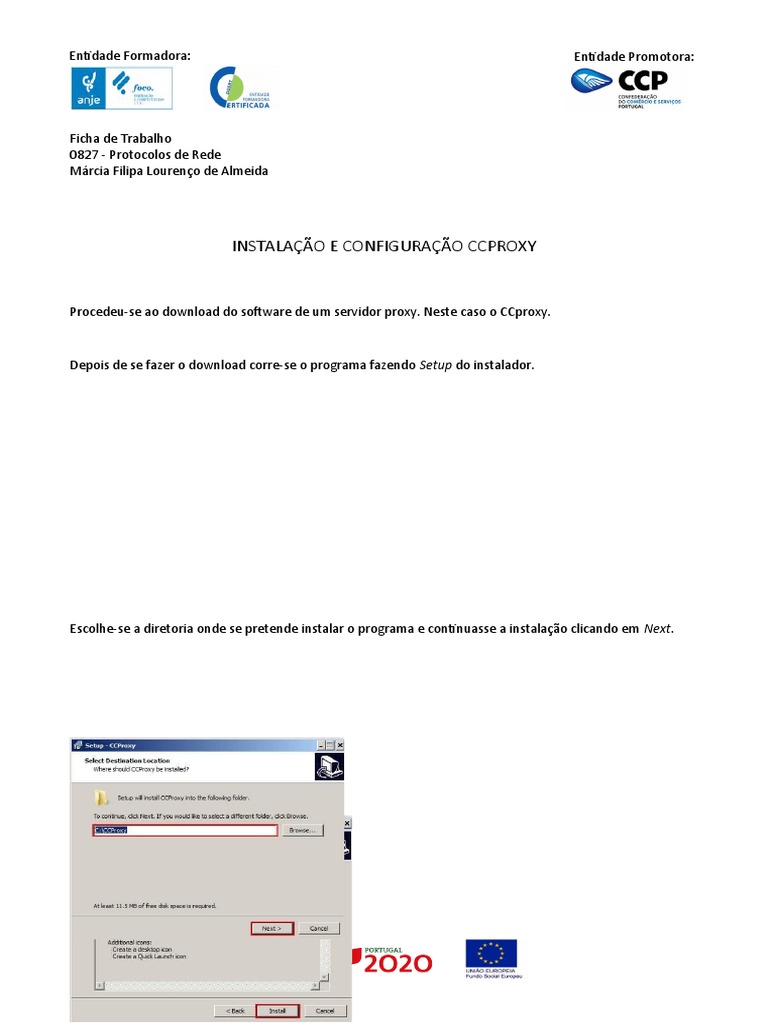 Relatório CCProxy - 0827 - Márcia Almeida | Download grátis PDF | Internet | Redes de computadores