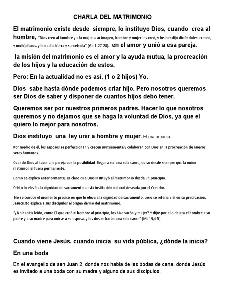 Sacramento Del Matrimonio | PDF | Amor | Jesús