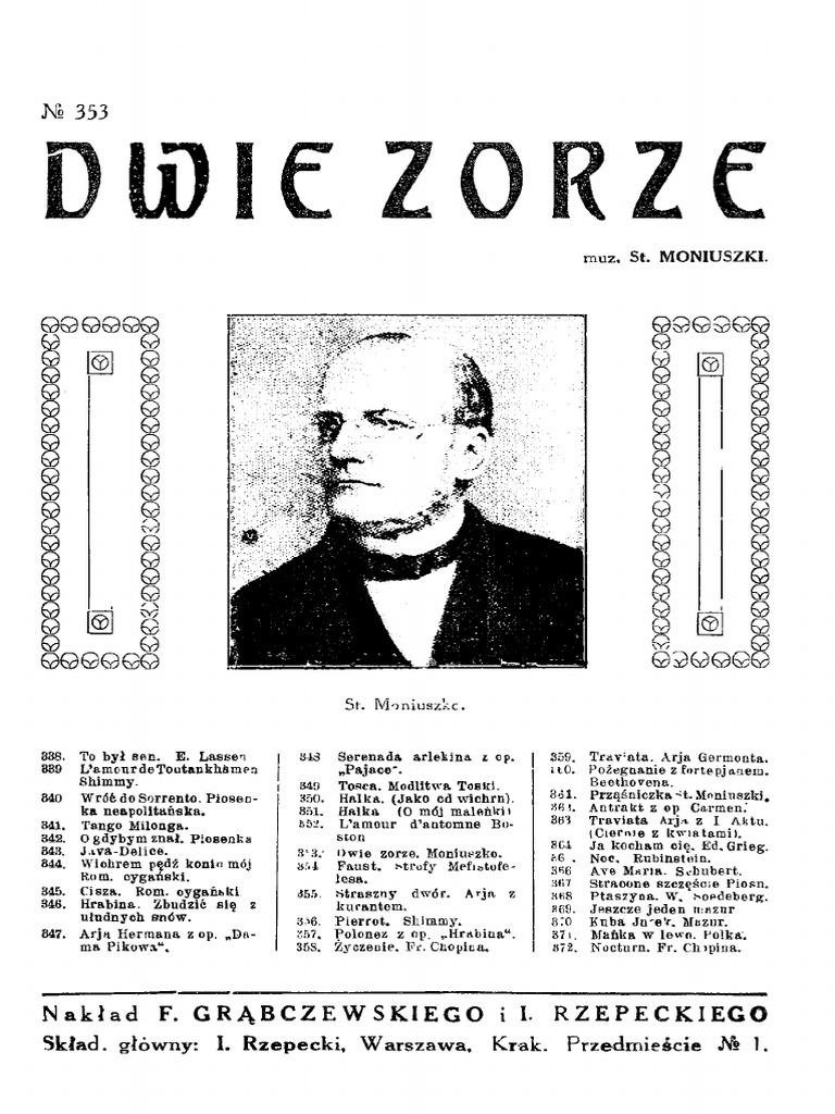 IMSLP459779-PMLP744771-Moniuszko - Dwie Zorze Siles | PDF