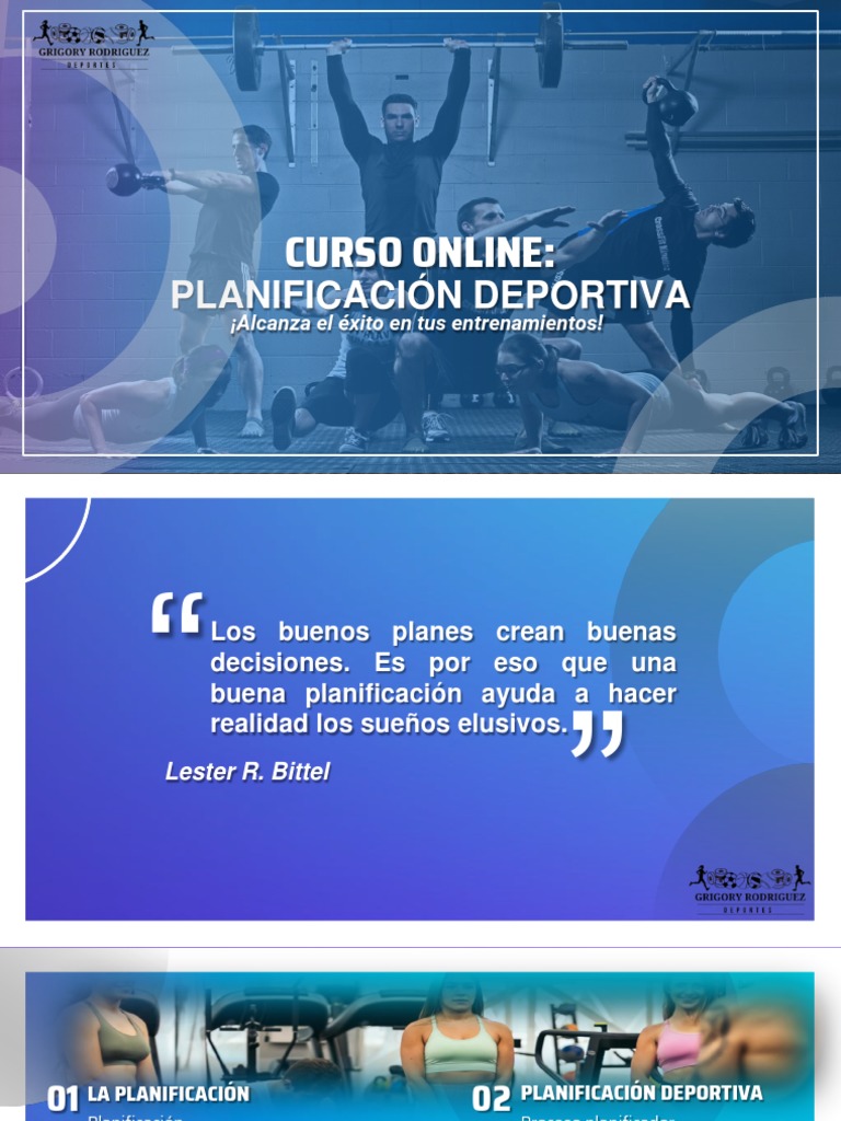 Presentación Curso Planificacion Deportiva | PDF | Planificación
