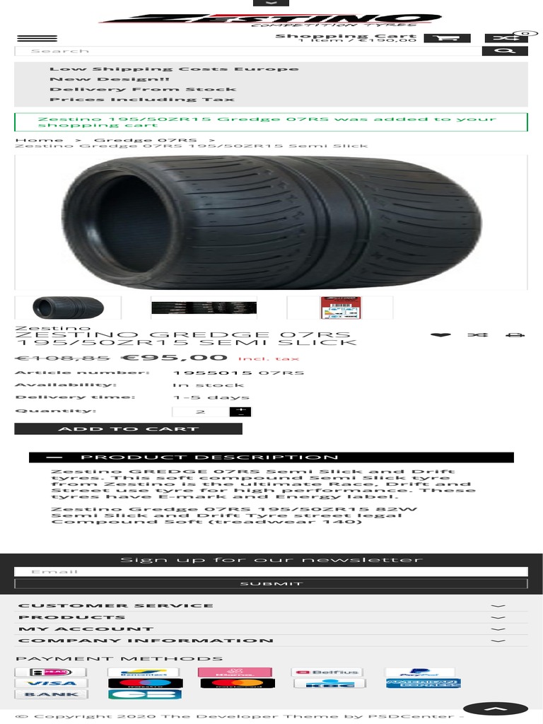 ZESTINO Gredge 07RS Semi Slick Tyres - Zestino Competition Tyres | PDF