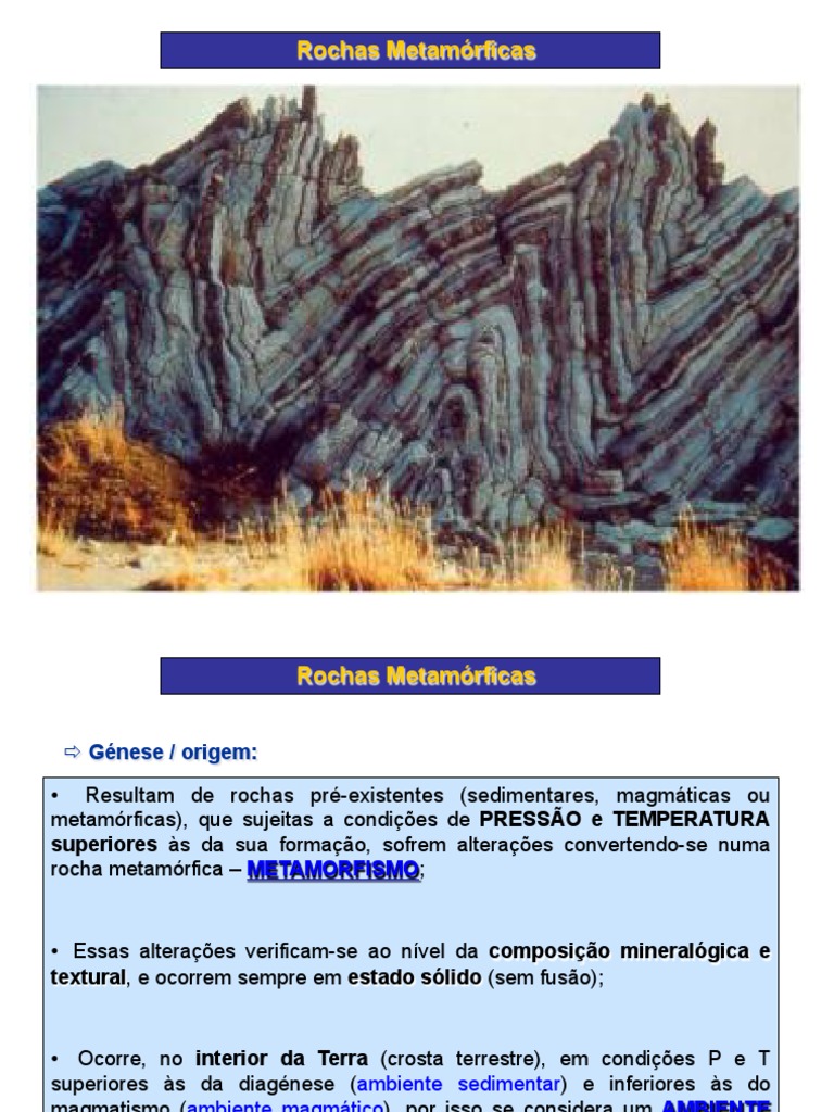 Rochas Metamórficas | PDF | Rochas (Geologia) | Magma