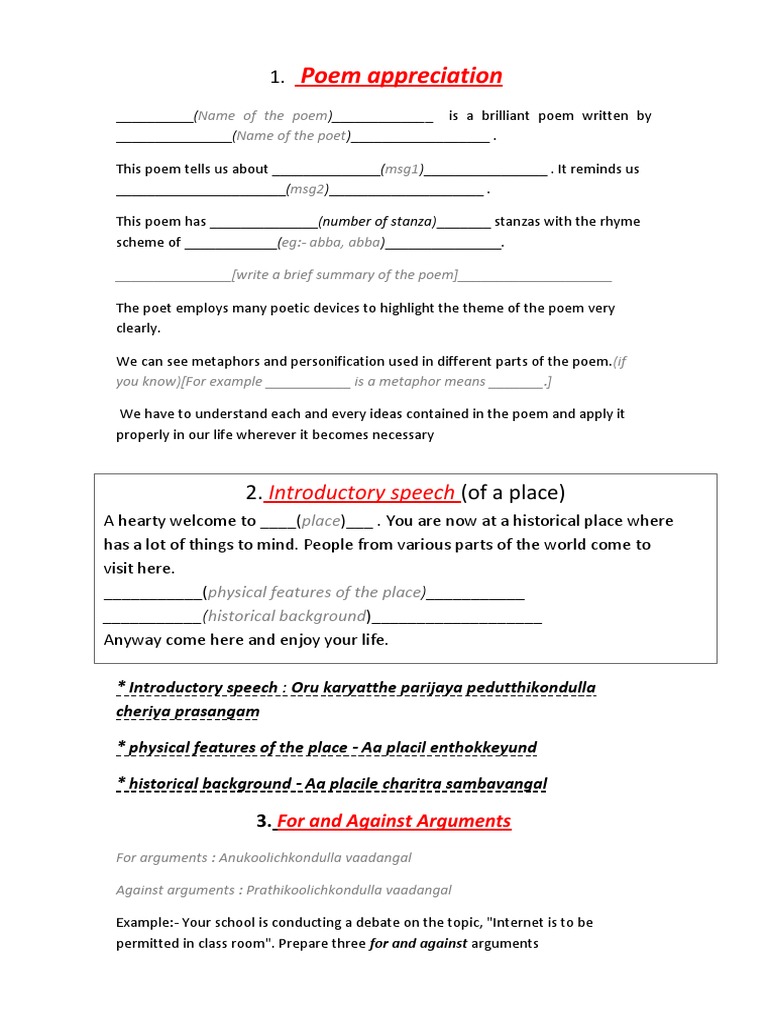 Plus One English Discourses Guide | PDF | Poetry | Question