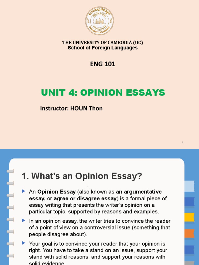 An Effective Guide to Writing Opinion Essays | PDF | Essays | Reason