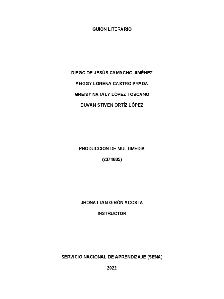 Guión Literario | PDF