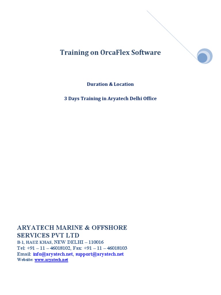 OrcaFlex Software Training in Delhi | PDF | Waves | Damping