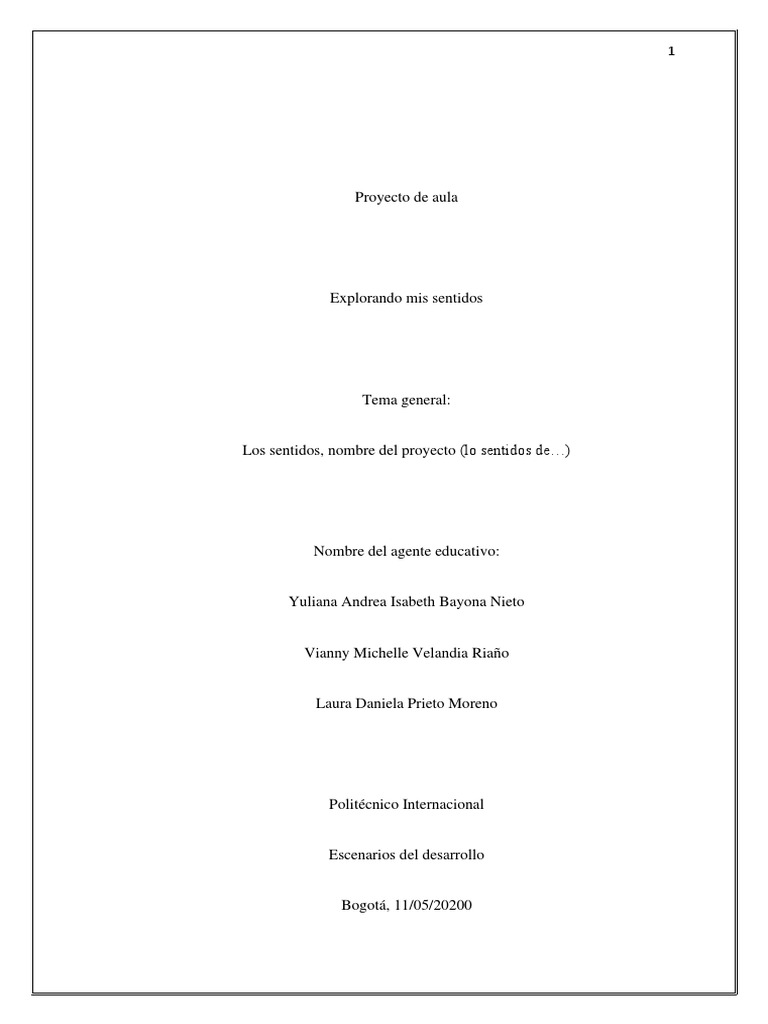 Explorando Mis Sentidos | PDF | Aprendizaje | Percepción