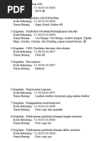 Referensi Kegiatan Dan Kode Rek (ARKAS) | PDF