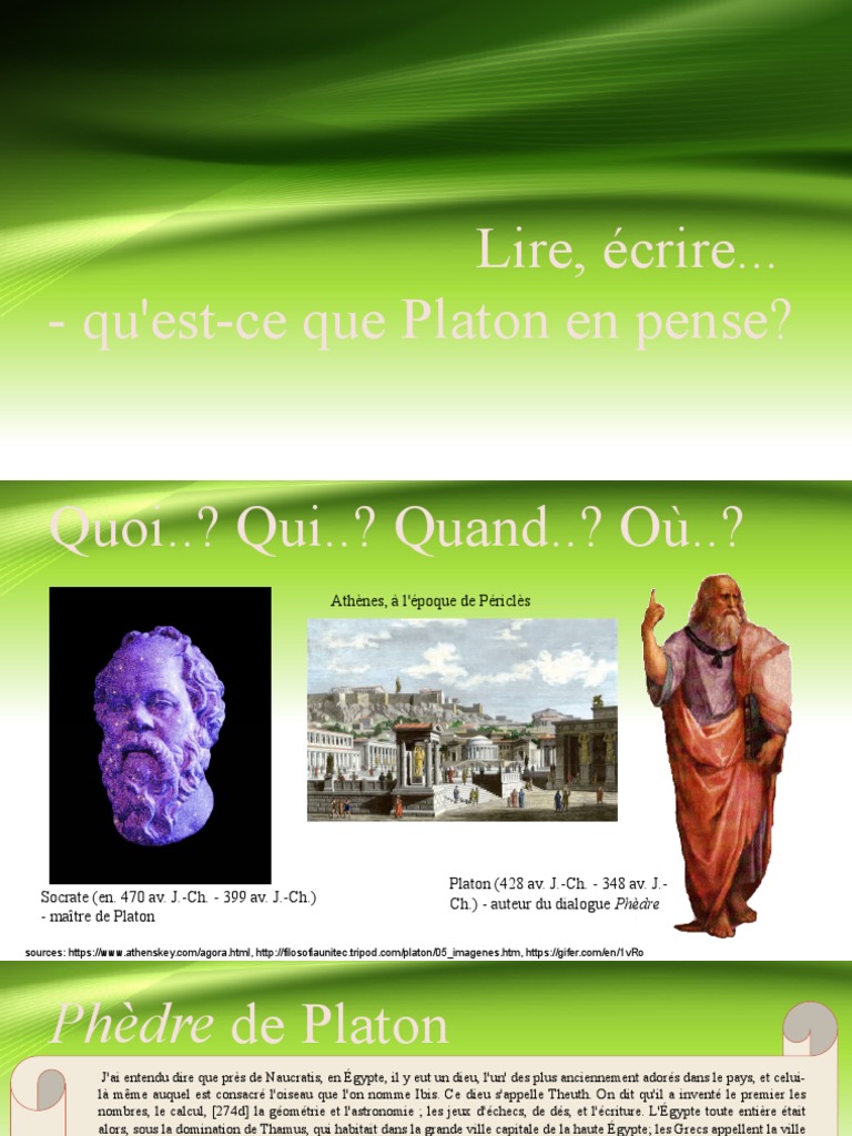 Phénomène de Lecture Chez Platon | PDF | Platon | Science