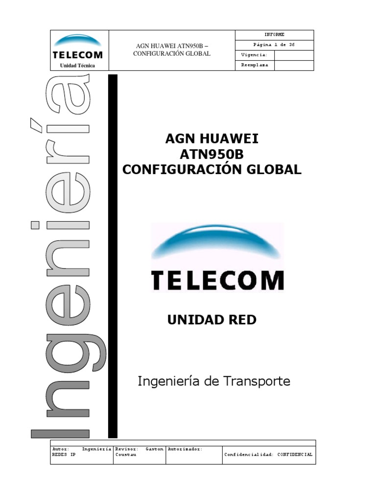 AGN Huawei ATN950B - Configuración Global - TECO | PDF | Red privada ...