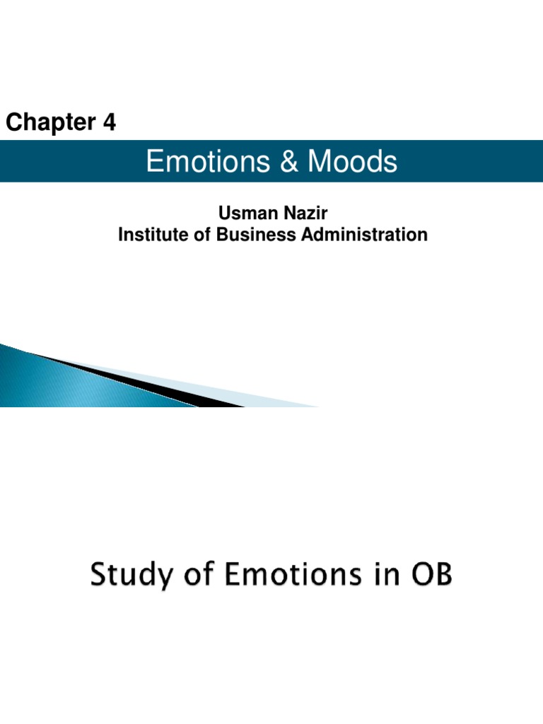 Emotions & Moods in the Workplace | PDF | Emotions | Mental Health